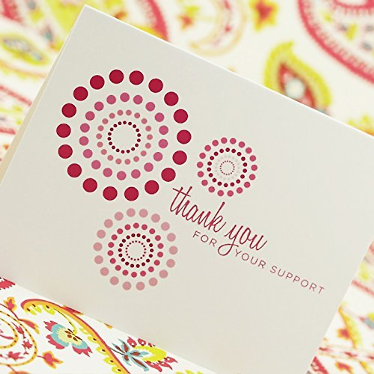 Two Poodle Press 20 Card Variety Pack - Breast Cancer Support Modern Pink Ribbon Thank You Cards in 4 Designs, Printed on 100% Recycled Stock - For Charity Events, Runs, Walks and 3-Day