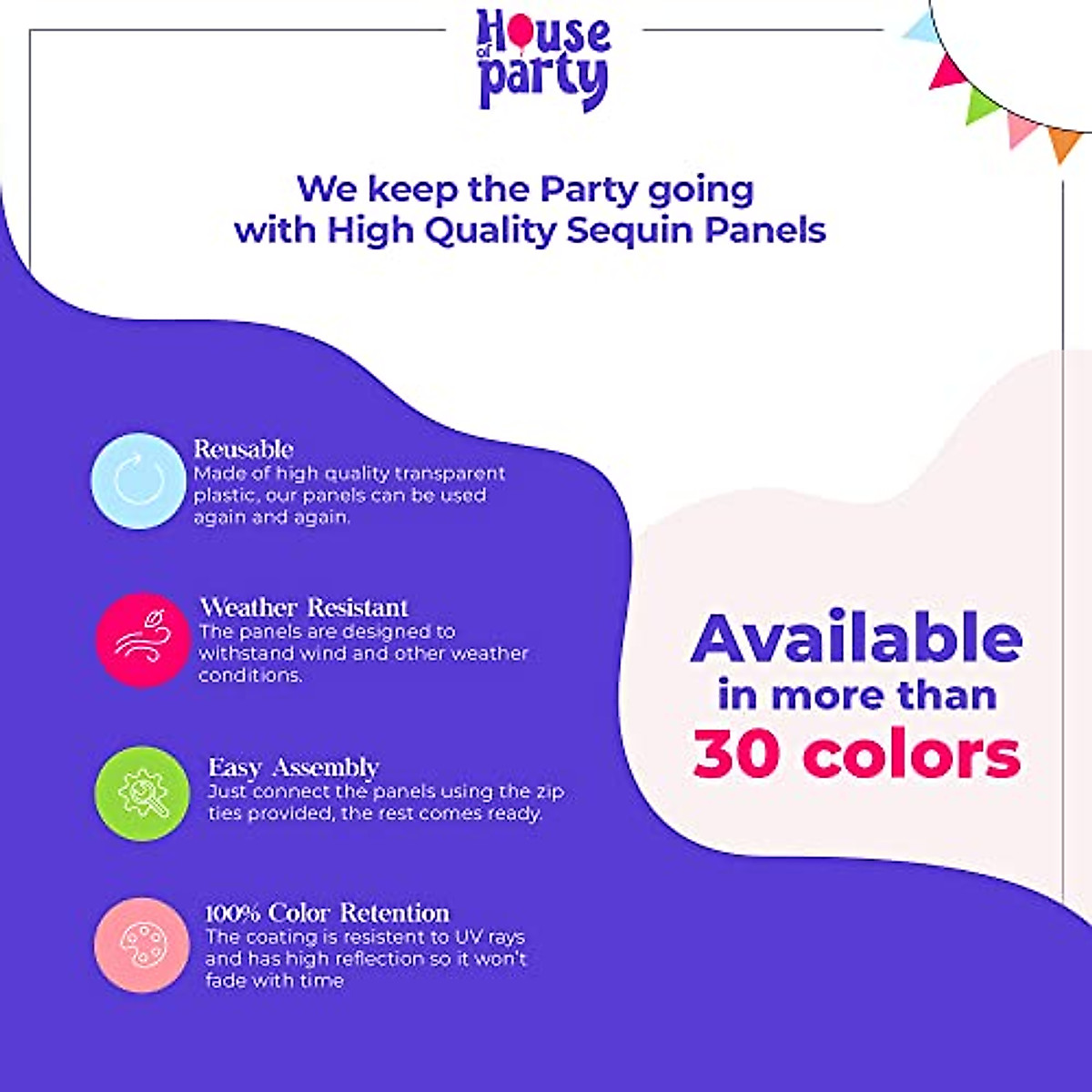 HOUSE OF PARTY Pink Shimmer Wall Backdrop - 24 Panels Round Sequin Shimmer Backdrop for Birthday Decorations | Wedding, Graduation & Bachelor Party Supplies