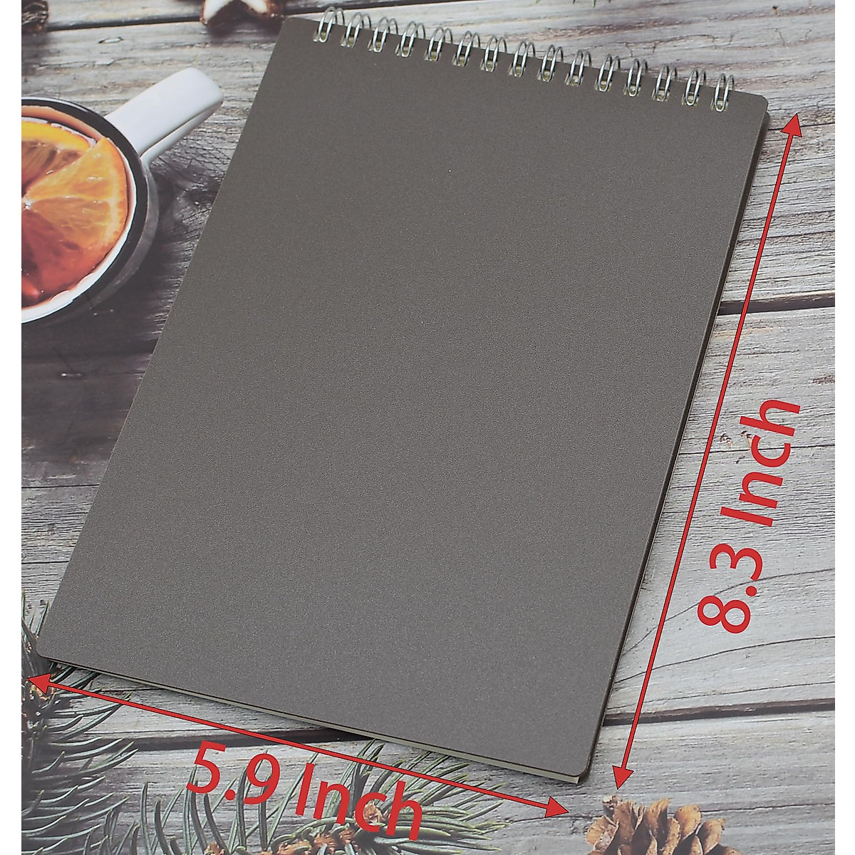 Yansanido Top Bound Spiral Notebook, 4 Pcs 4 Color A5 Size Thick Plastic Hardcover 7mm College Ruled Paper 80 Sheets (160 Pages) Journal for School and Office Supplies (4 Pcs A5)