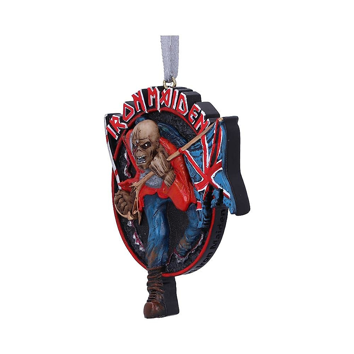 Nemesis Now Iron Maiden Trooper Hanging Ornament 8.5cm, Resin, Red, Officially Licensed Iron Maiden Merchandise, Eddie Iron Maiden Giftware, Cast in The Finest Resin, Expertly Hand-Painted