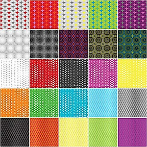 Christa Watson Geo Pop 10X10 Pack 42 10-inch Squares Layer Cake Benartex