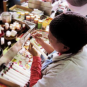 Nobunto Hand Painted Candles in Kileo Design (Pair of tapers)