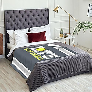 ONE TO PROMISE Softball Blanket, Softball Gifts for Girls, Best Girls Softball Gifts, Softball Blankets Gift for Girls, Soft Plush Softball Throw Blanket for Christmas Birthday 40" x 50"