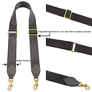 HUADEK Purse Straps Replacement Crossbody Bags Handbag Wide Canvas Leather Adjustable