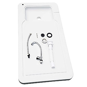 sddfor Folding Picnic Table with Sink Faucet, Portable Fish Fillet Hunting Cutting Table for Outdoor, Camping, Picnic, BBQ, Party