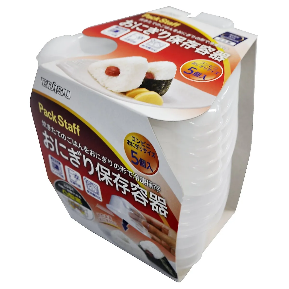 エビス PS-AG77 Rice Storage Container, Rice Ball Type, Air Tite, Pack of 5