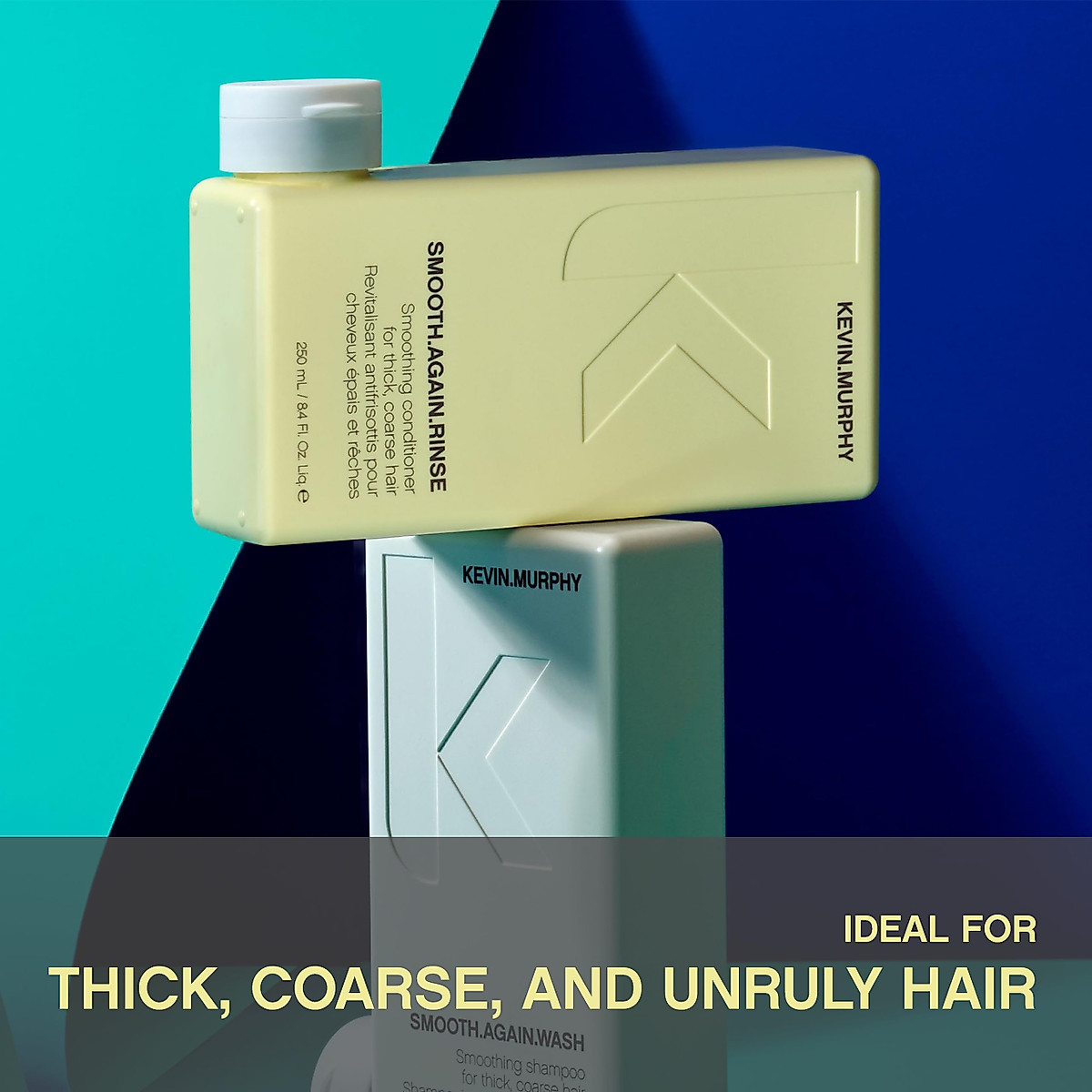 KEVIN.MURPHY SMOOTH.AGAIN RINSE - Smoothing Conditioner - For Thick, Coarse Hair - Hair Repair Conditioner - Sulphate-Free Conditioner - Shine Enhancing Conditioner - 1 L / 33.8 fl oz