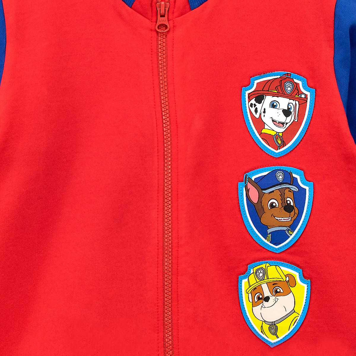 Paw Patrol Jacket | Jackets for Boys | Chase Rubble Marshall | Kids Zip Up Sweater Size 8 Red