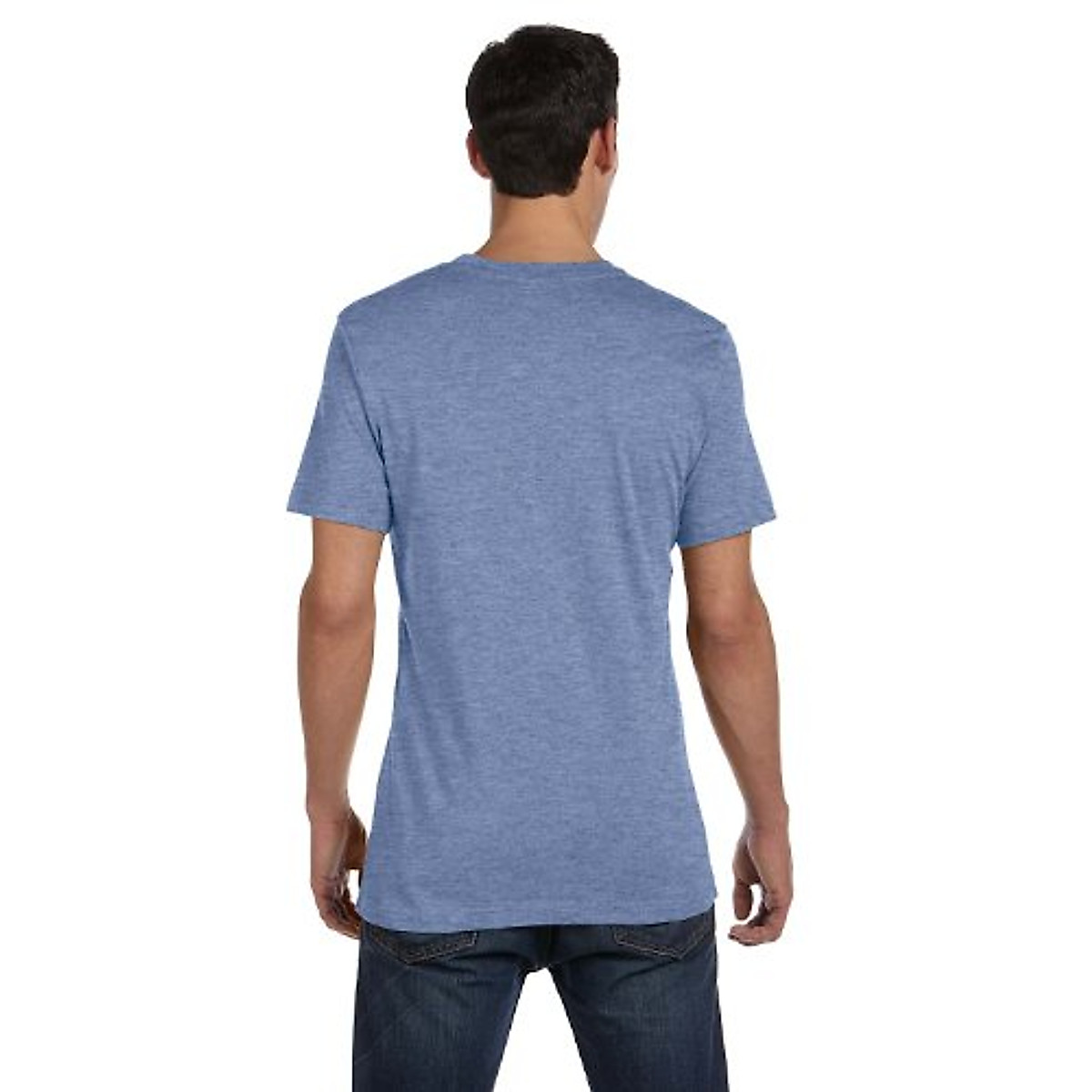 Bella+Canvas Unisex Jersey Short Sleeve Tee, Heather Blue, Large