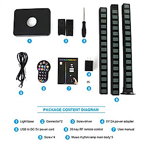 AKEPO Floor Light Smart RGBIC Music Melody Corner Floor Lamp, APP/Remote/Voice Control Dimmable Rhythm Pickup Light for Game Room, Bar, TV, Bedroom, Party (Compatible with Alexa & Google Assistant)