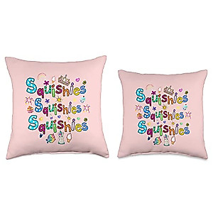 Squishy Rainbow Kids Fun Designs Unicorn Narwhal Girls Teen Cupcake Kawaii Squishy Throw Pillow, 18x18, Multicolor