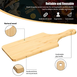 Zubebe 24pcs Cutting Board Bulk 11 x 5 Inch Wood Chopping Board Blank Small Laser Engraving Serving Board Mini Charcuterie Boards for Mother's Day Wedding Housewarming Gift (Bamboo)
