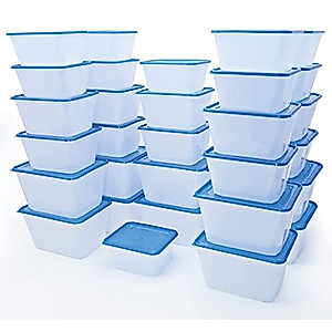 YESOON [30 Pack] Reusable Freezer Food Storage Containers with Lids [26oz-40oz-70oz] Plastic Meal Prep Container Sets Bento Box BPA Free Freezer & Microwaveable & Dishwasher Safe