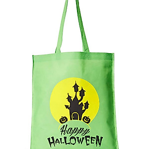 Bulk 24 Pack Deluxe Large 15" x 16" Trick or Treat Bag Fun Reusable Shopping Halloween Tote Assortment Featuring 4 Designs