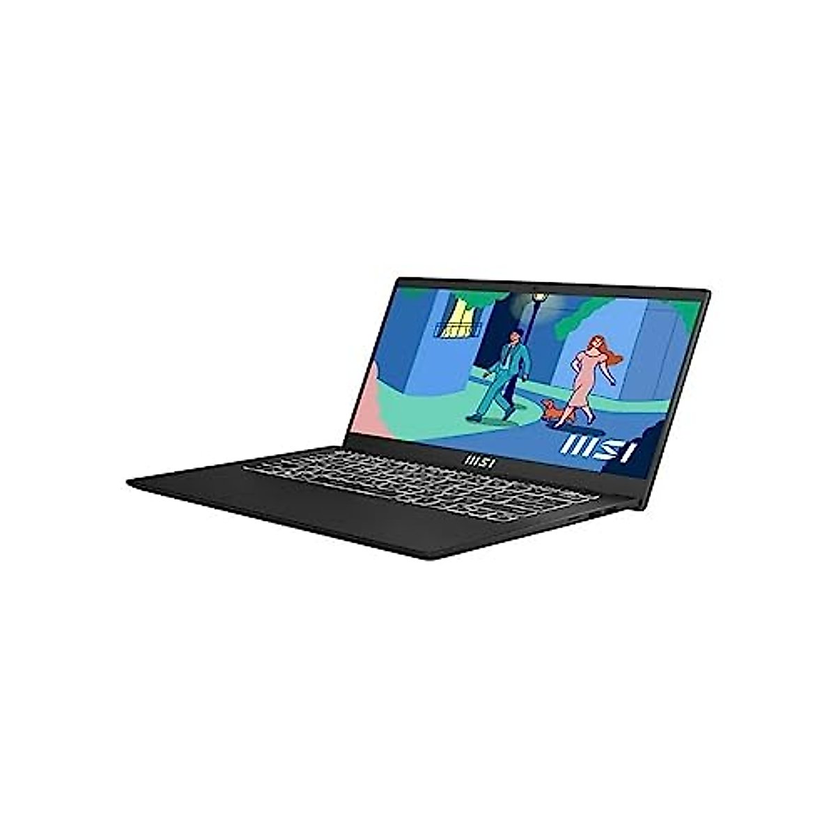 MSI Modern 14" FHD Laptop | Intel Core i5-1155G7 Processor | 16GB RAM | 512GB SSD | Intel Iris Xe Graphics | Backlit Keyboard | Windows 11 Home | Black | Bundle with USB 3.0 Hub