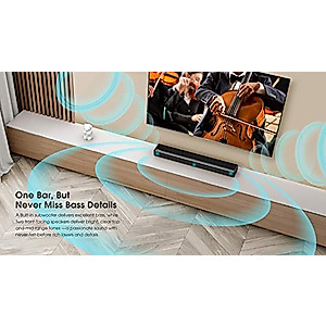 Hisense HS218 2.1ch Sound Bar with Wireless Subwoofer, 200W, Powered by Dolby Audio, Roku TV ready, Bluetooth, HDMI ARC/Optical/AUX/USB, 3 EQ Modes