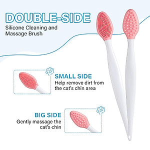 GJYC PET Cat Chin Acne Care Kit - Gently Removes Cat Chin Blackheads, Equipped with Cleansing Brush, Cruelty-Free, Nurtures Cat's Chin Softness and Freshness, 1.01 fl. oz