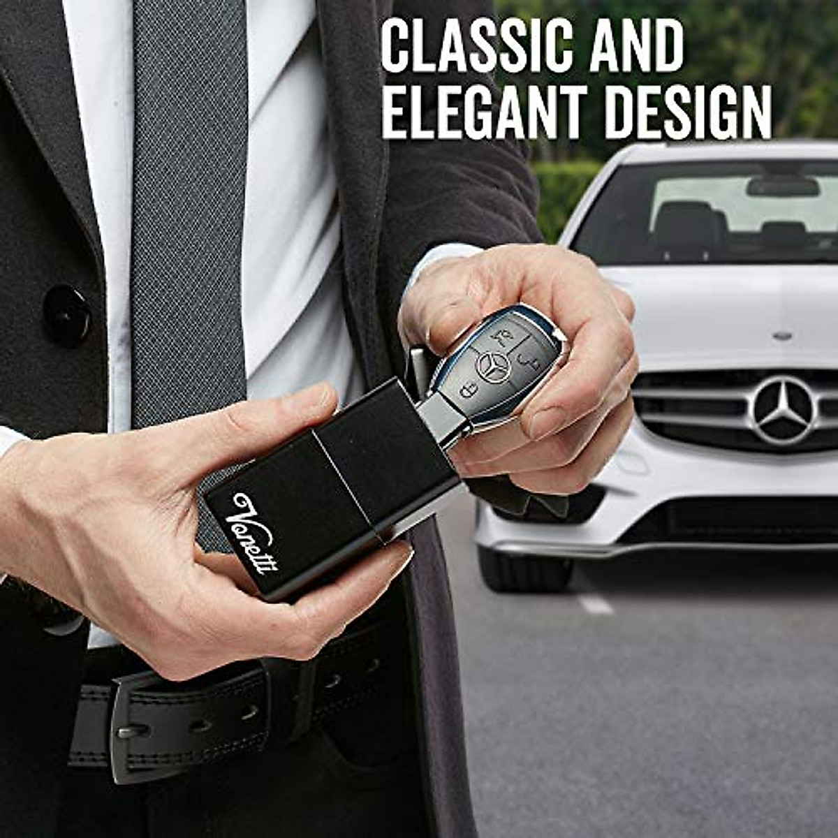 VONETTI Alpha Shield Originale - Premium RFID Signal Blocker Box - Smart Car Key Faraday Signal Protector, Keyless Go RFID Blocking Case, Crypto Wallet Safe Box, Signal Blocker Faraday Tin (Black)