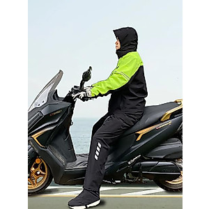 VIKAMAKA Waterproof Rain Suit for Men,Lightweight Rain Jackets and Pants Portable Reflective for Motorcycle Cycling Rain Gear