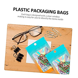 GLEAVI 500 pcs Ing Reusable Airtight Electronics Eyelash Pouch Item Sample Food Clear for Small Wrapping Dispensary Aluminum Sealing with Storage Multi-function Window Pouches