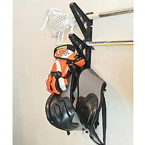 StoreYourBoard Lacrosse Stick Wall Storage Rack, Lax Sticks Pads and Equipment, Home and Garage Organizer Mount