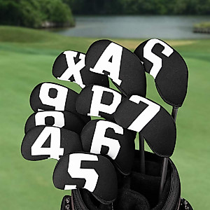 Golf Iron Covers,Golf Iron Head Covers with Colorful Number Neoprene Golf Iron Covers Set,Golf Club Head Covers for Iron Set Fit All Brands Golf Iron Headcovers 4/10pcs