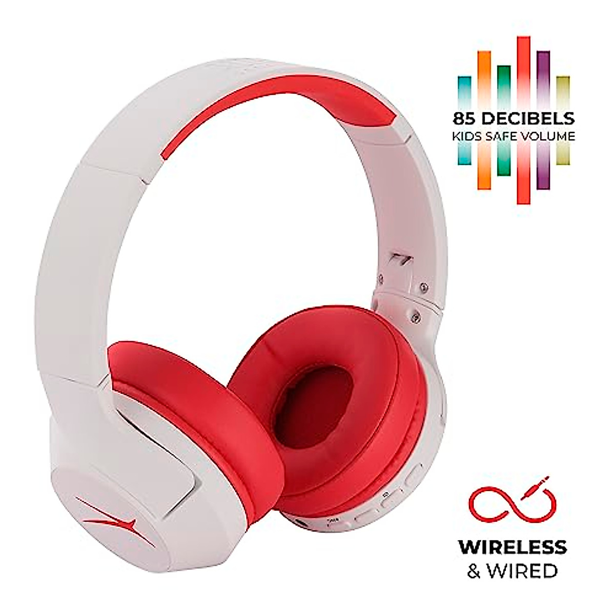 Altec Lansing Kid Safe Noise Cancelling Wireless Headphones 15H Battery, 85dB Volume Limit, Foldable Design Powerful Sound, Active Noise Cancellation Perfect for Kids Ages 7+