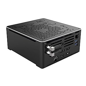 HUNSN 4K Mini PC, HTPC, NUC, Small Server, Support Proxmox, Vmware, ESXI, KODI, Intel I9 10880H 10885H, BY02, DP, HDMI, Type-C, 2 x LAN, Barebone, NO RAM, NO Storage, NO System