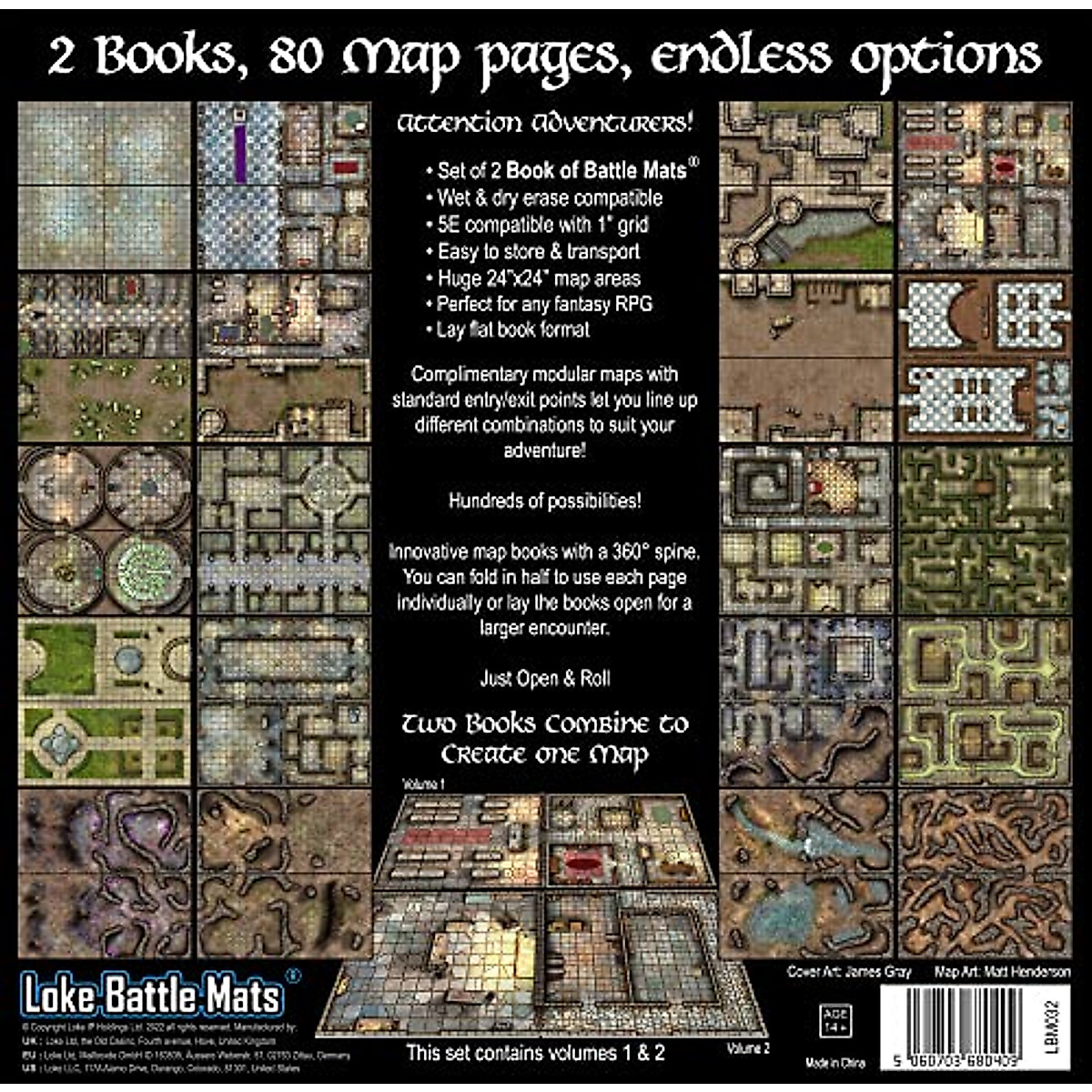 Castles, Crypts & Caverns Books of Battle Mats