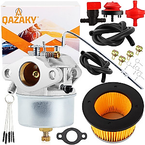 QAZAKY Carburetor Compatible with Tecumseh 631921 631070 631070A 631074 631245 631820 632284 H25 H30 H35 H40 Engine Carb Chipper Shredder Tiller Generator Snowblower