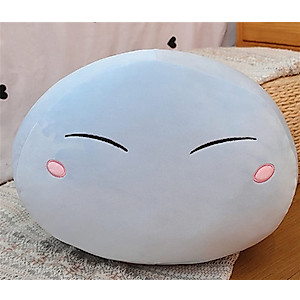 Anime That Time I Got Reincarnated as a Slime Plushie Anime Tensei Shitara Slime Datta Ken Tempest Rimuru Stuffed Doll Plush Pillows Plush Stuffed Doll Pillow Toys Gifts (17.7in, Happy)