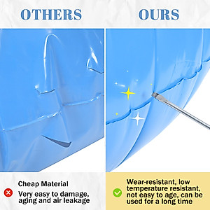 ShinyRelief 7 x 4 ft Rectangle Airbag Extra Large Patio Furniture Cover Airbag Reusable Weather Resistant Picnic Table Airbag with Ropes and Patches for Outdoor Furniture