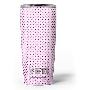 Design Skinz The Mint Pink Multicolored Polka Dots - Skin Decal Vinyl Wrap Kit Compatible with The Yeti Rambler Cooler Tumbler Cups