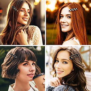 Whaline 5 Pieces Large Deft Hair Curlers for Long & Natural Hair - Satin French Twist Shaper Maker for Women & Girls in White, Black, Buffalo Plaid, Zebra Print