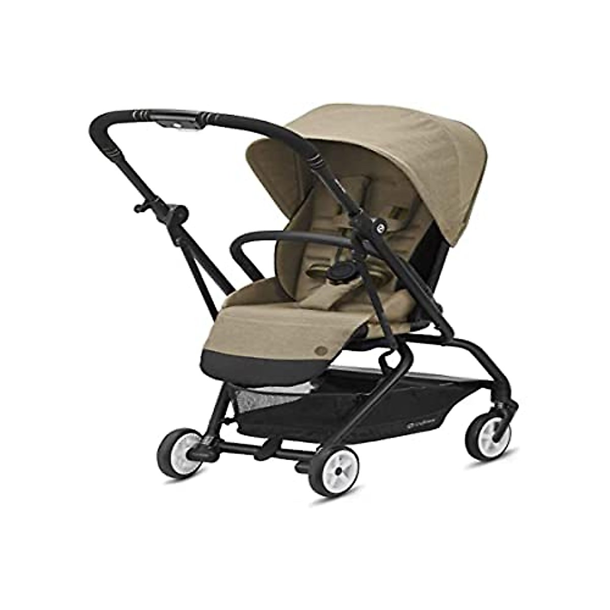 Cybex Eezy S Twist 2 Stroller, 360° Rotating Seat, Parent or Forward Facing, One-Hand Recline, Compact Fold, Lightweight Travel Stroller, for Infants 6 Months+, Classic Beige