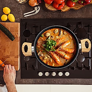 MAISON ARTS Kitchen Cookware Sets Nonstick, 12 Piece Pots and Pans Set Granite Cooking Set for Induction & Dishwasher Safe, Oven, Stovetop, Gery