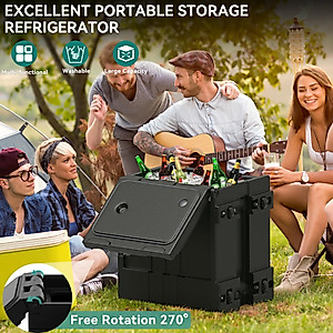 YITAHOME Insulated Food Pan Carrier, 82 Qt LLDPE Hot Box for Catering w/Stainless Steel Pan, Portable Food Warmer Box for 5 Full-Size Pans, Ideal for Restaurant Family Gathering