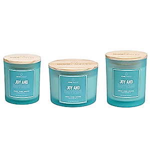 Joy and Happiness Scented Candle | Natural Soy Candle | Luxury Scented Candle | Soy Wax Candle | Handmade Candle | Home Candles | Gift Box Candle (Large)