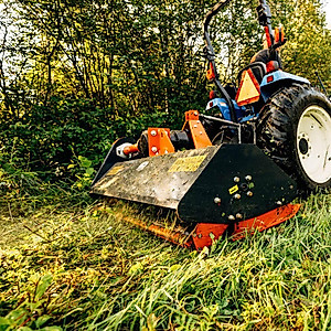 Titan Attachments 3 Point 60in Flail Mower, 30-60 HP Mowing Attachment for Category 1 Tractors and Loaders