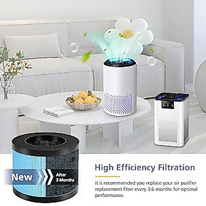 Ecleanfy MK-01 MK-06 TZ-K1 DH-JH01 Replacement Filter Compatible with MK-01 MK-06, ToLife TZ-K1, Kloudi DH-JH01, POMORON MJ001H/MJ012H Air Purifi-er, 3 Pack