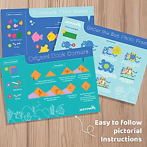 jackinthebox Under The Sea Themed Craft Kit | Includes Beautiful Felt Mermaid Sewing Kit | 6 Different Crafts-in-1 | Best Gift Girls Ages 6 to 10 Years (6-in-1)