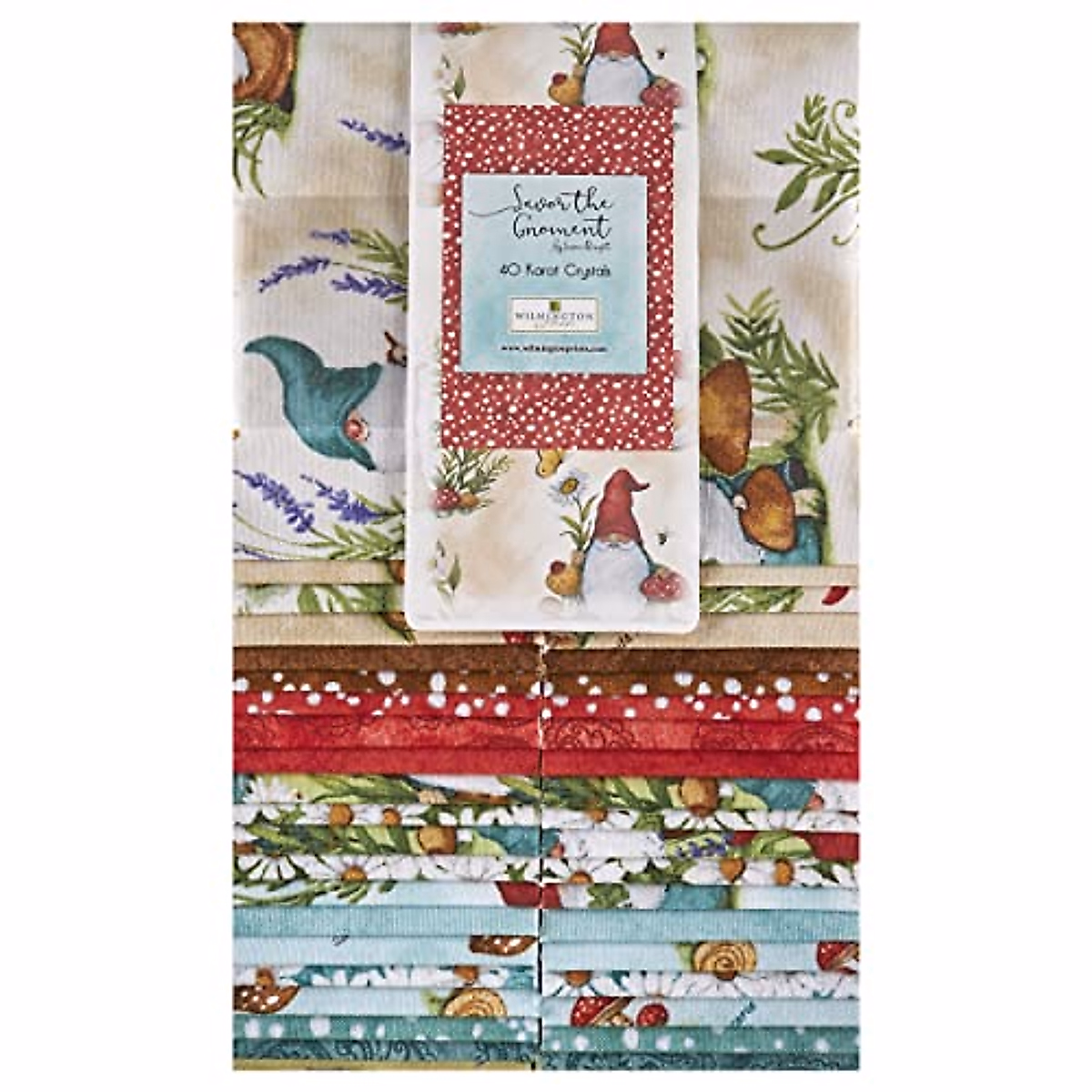 Wilmington Prints Susan Winget Savor The Gnoment 2.5'' Karat Crystals 40pcs, Multi