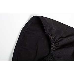 Cute Soft Cotton Dog Vest Roll Collar Breathable Doggy Shirts Clothes with Lace for Small and Medium Dogs and Cats Holiday Birthday Party (Black, XS)