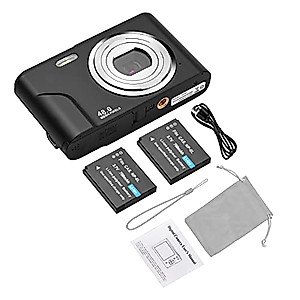 Digital Camera for Kids, Camnoon 48MP Children Camera 2.4-inch IPS Screen Full HD 1080P 16x Zoom 2PCS Rechargeable Batteries Autofocus Vlogging Mini Camera for Boys Girls Teens Students Beginners