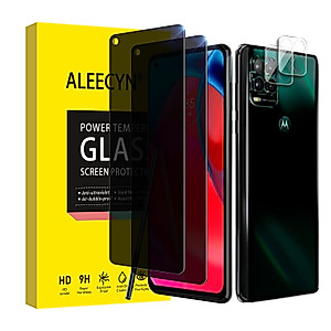 (2+2pack)Compatible for Moto G Stylus 5G 2021 Privacy Screen Protector(2 Pack) and 2 Pack Tempered Glass Camera Lens Protector,Precise Cutout,Bubble Free,easy installation,9H Hardness HD,Tempered