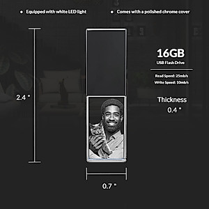 ArtPix 3D Crystal Photo 16GB USB Flash Drive, Custom Valentine's Day Gifts, Rectangle