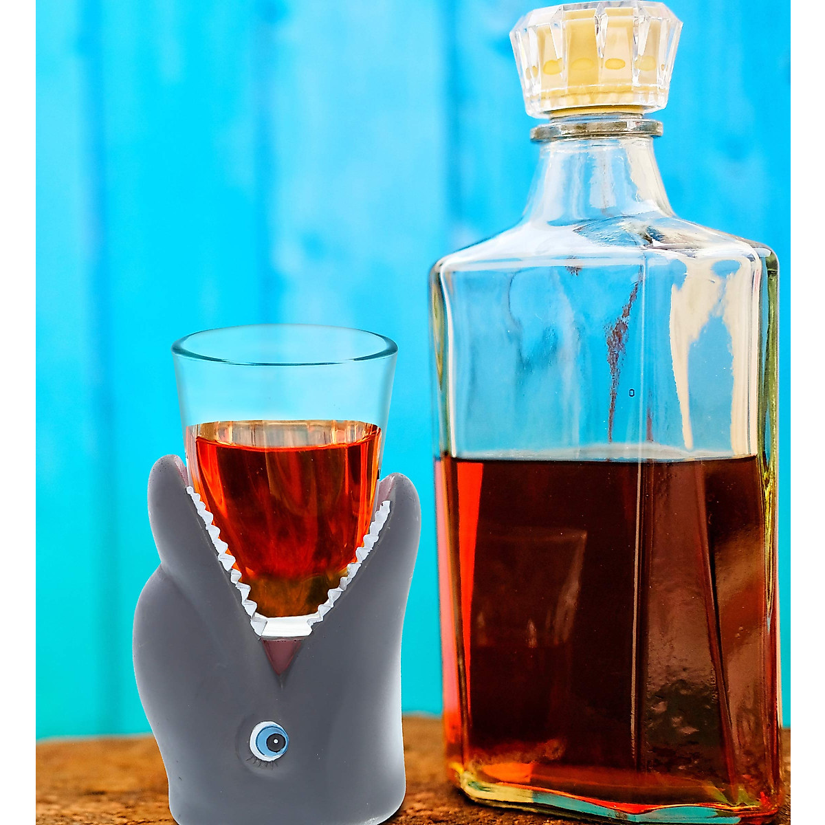 CoTa Global Gray Dolphin Shaped Shot Glass, Cool & Funny Whiskey Tequila & Alcohol Drinking Glass Dolphin For Shots, Dolphin Gift For Men & Women 2.50" x 4" 1.5 Oz