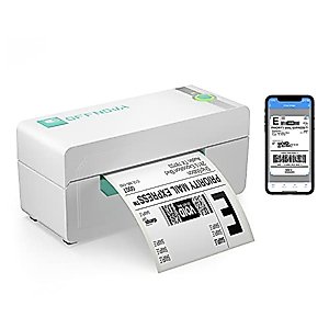 OFFNOVA Bluetooth Label Printer, 4” x 6” Thermal Label Printer for Shipping Package and Small Business, Work with iOS, Android, Mac OS, Windows and Chromebook