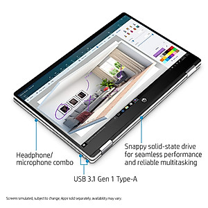 HP Pavilion x360 15 2-in-1 Convertible Laptop, Intel Core i5-10210U, 8 GB RAM, 512 GB SSD Storage, 15.6-inch HD Touchscreen Display, Windows 10 Home (15-dq1020nr, 2020 Model)