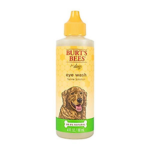 Burt's Bees for Pets Dogs Natural Eye Wash with Saline Solution | Eye Wash Drops for Dogs Or Puppies | Eliminate Dirt and Debris from Dog Eyes with Dog Eye Rinse, 4oz